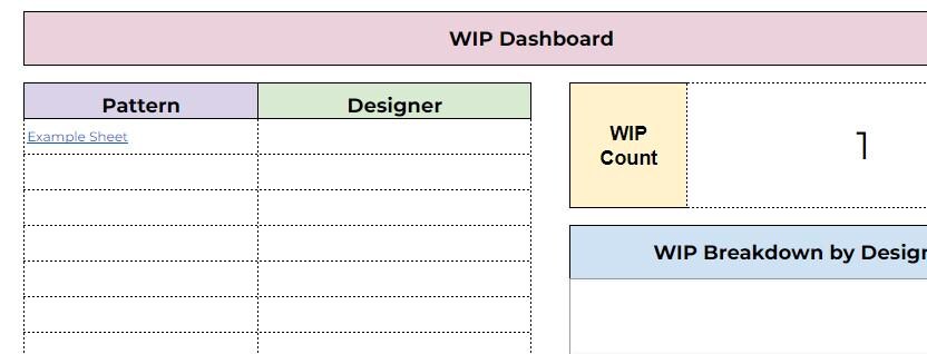 Digital Cross Stitch WIP Tracker- Google Sheets - Etsy