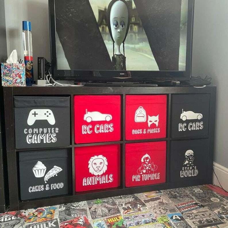 IKEA DRONA KALLAX Stickers Labels Toy Box Decals - Etsy