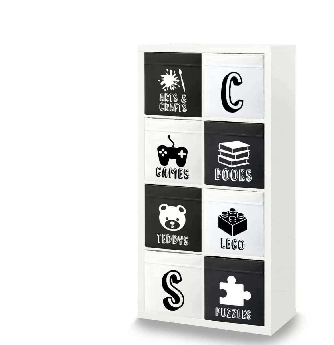 IKEA DRONA KALLAX Stickers Labels Toy Box Decals - Etsy