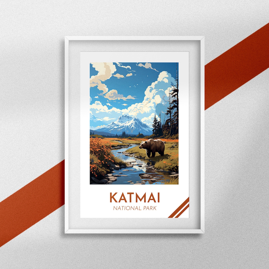 Katmai Reserve Poster American Poster Print National Natural Park ...