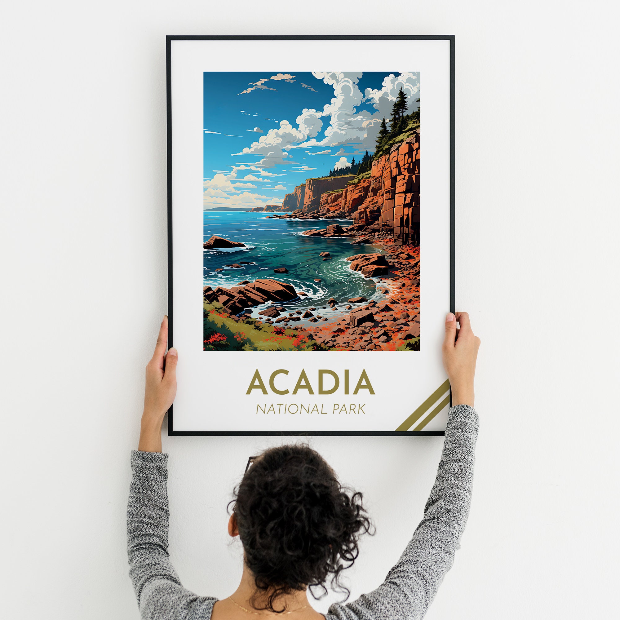 Acadia Poster Atlantic Coast Nature Reserve Poster Desert Mounts Island ...