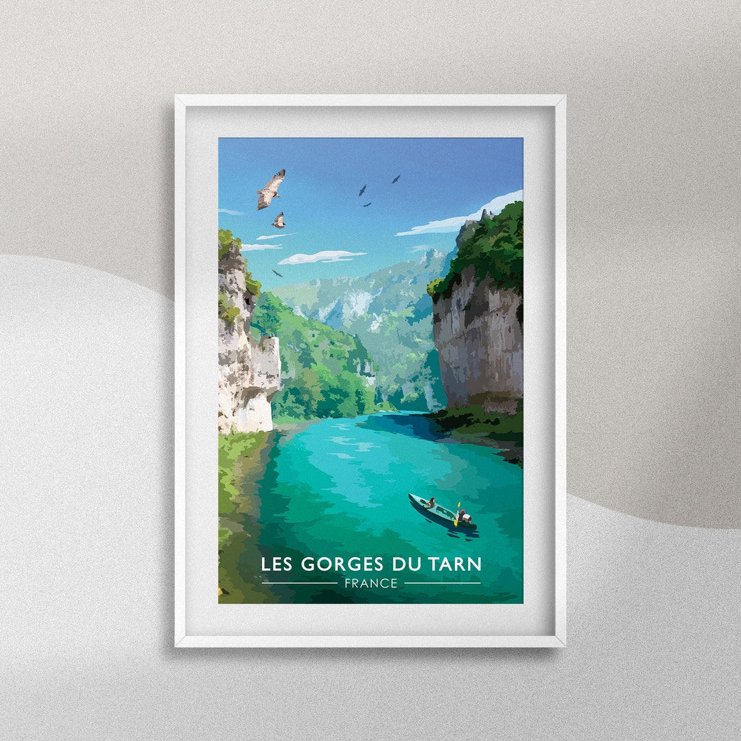 Gorges Du Tarn Poster Wall Decoration France Poster Lozère Travel ...