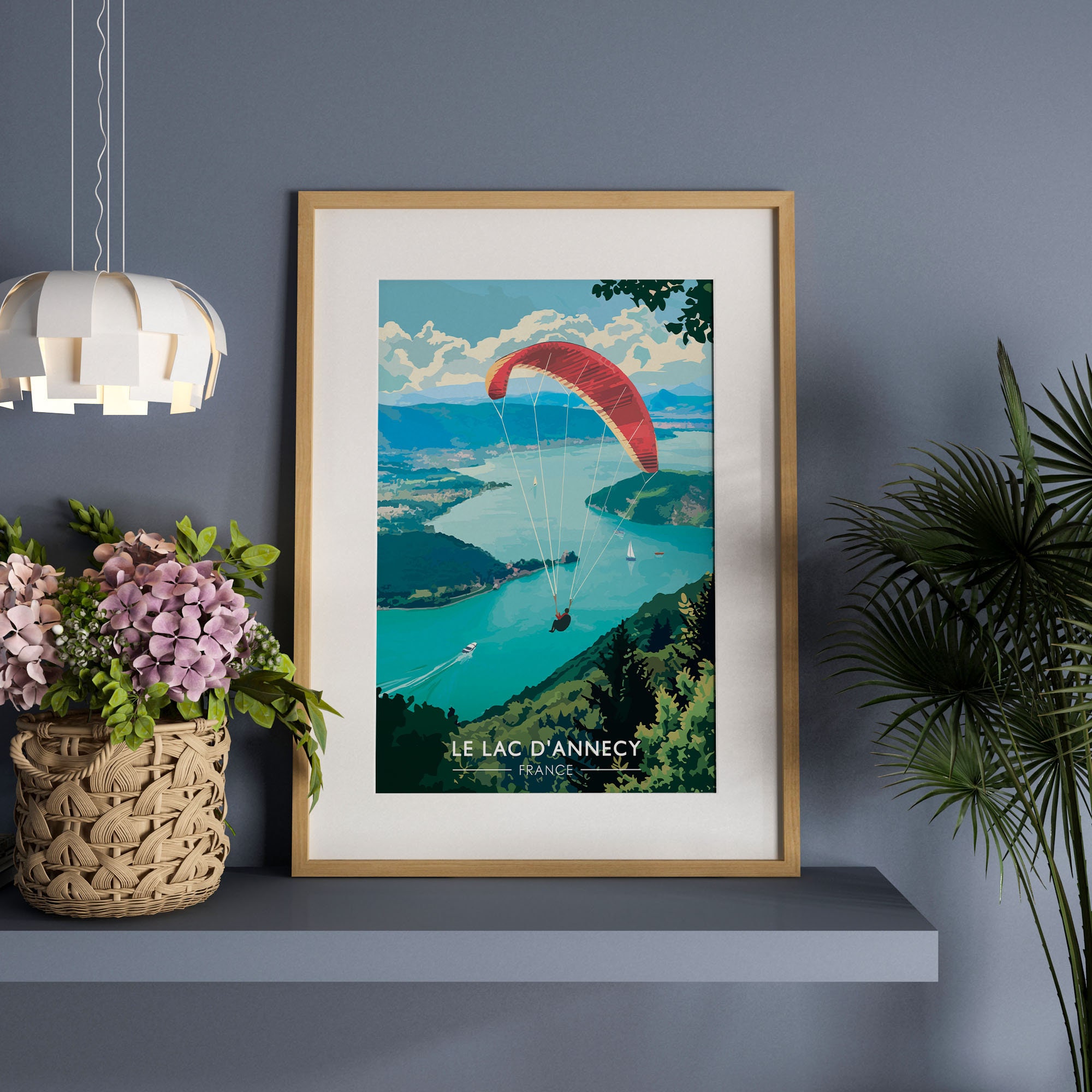 Poster Lake Annecy Poster Haute-savoie Souvenir Annecy Decoration ...