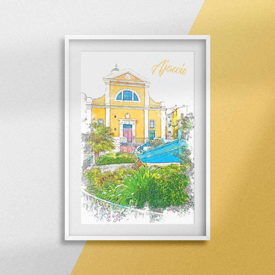 Ajaccio Poster La Catedrale Santa Maria Assunta Poster Wall Decoration ...