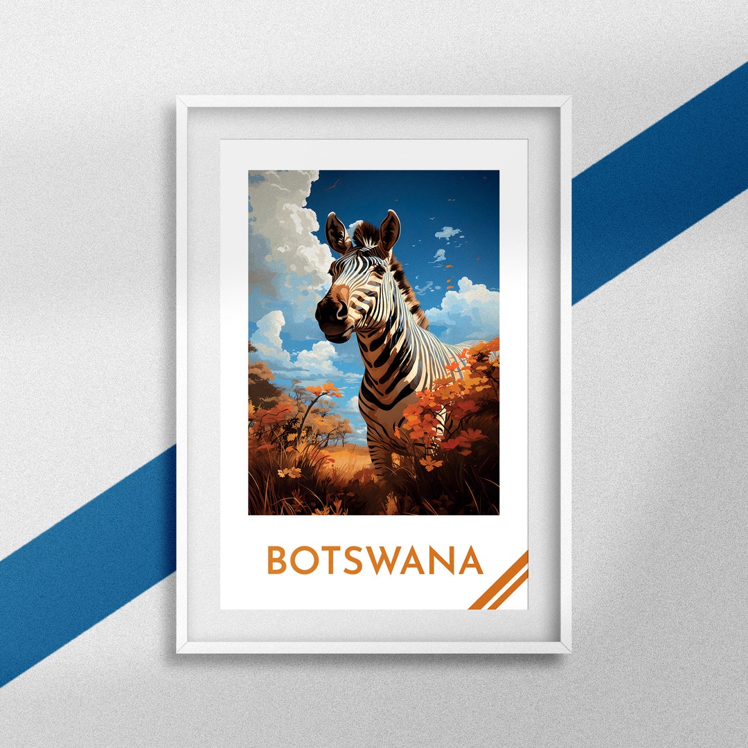 Botswana Poster Druck Republik Botswana Reisesouvenir Tierposter ...