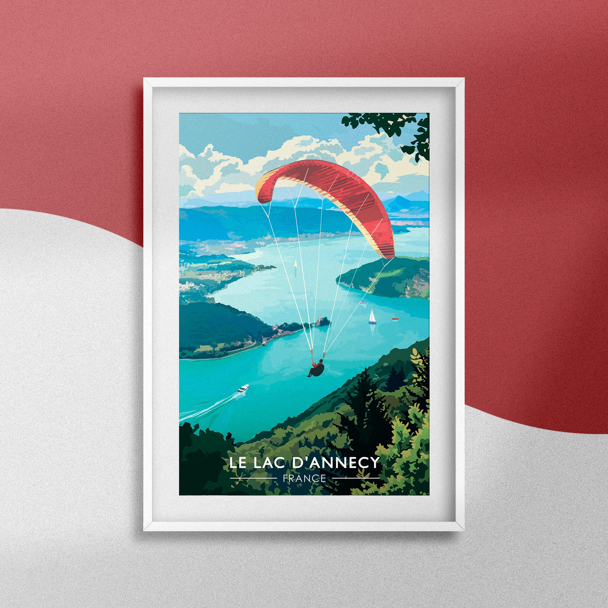 Poster Lake Annecy Poster Haute-savoie Souvenir Annecy Decoration ...