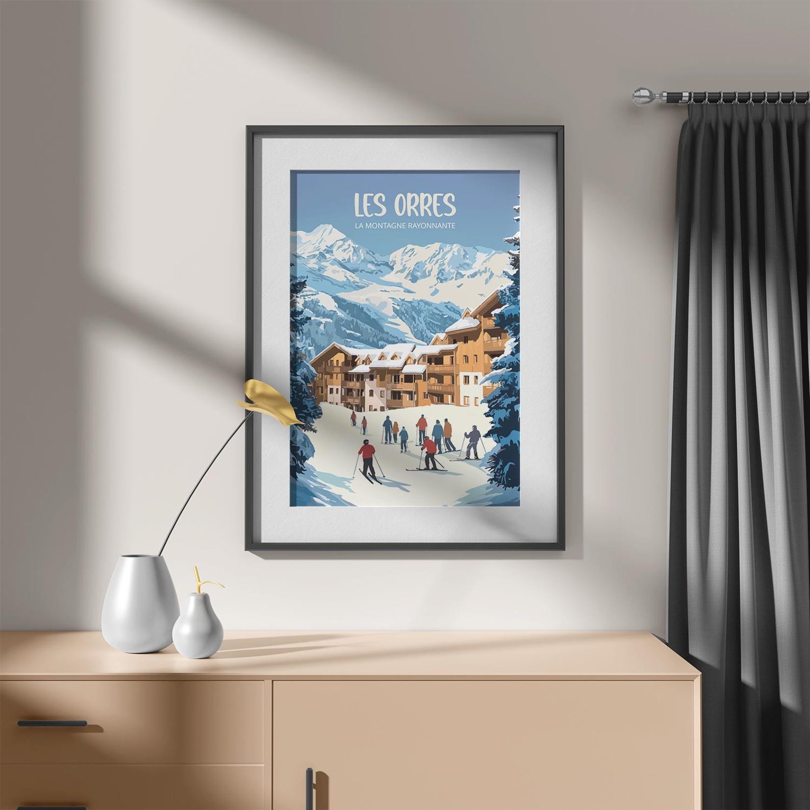 Les Orres Poster, Ski Resort Poster, Hautes-alpes Travel Souvenir ...