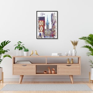 Dijon France Poster - "the Historic Old Town" Poster - Urban Drawing - Etsy