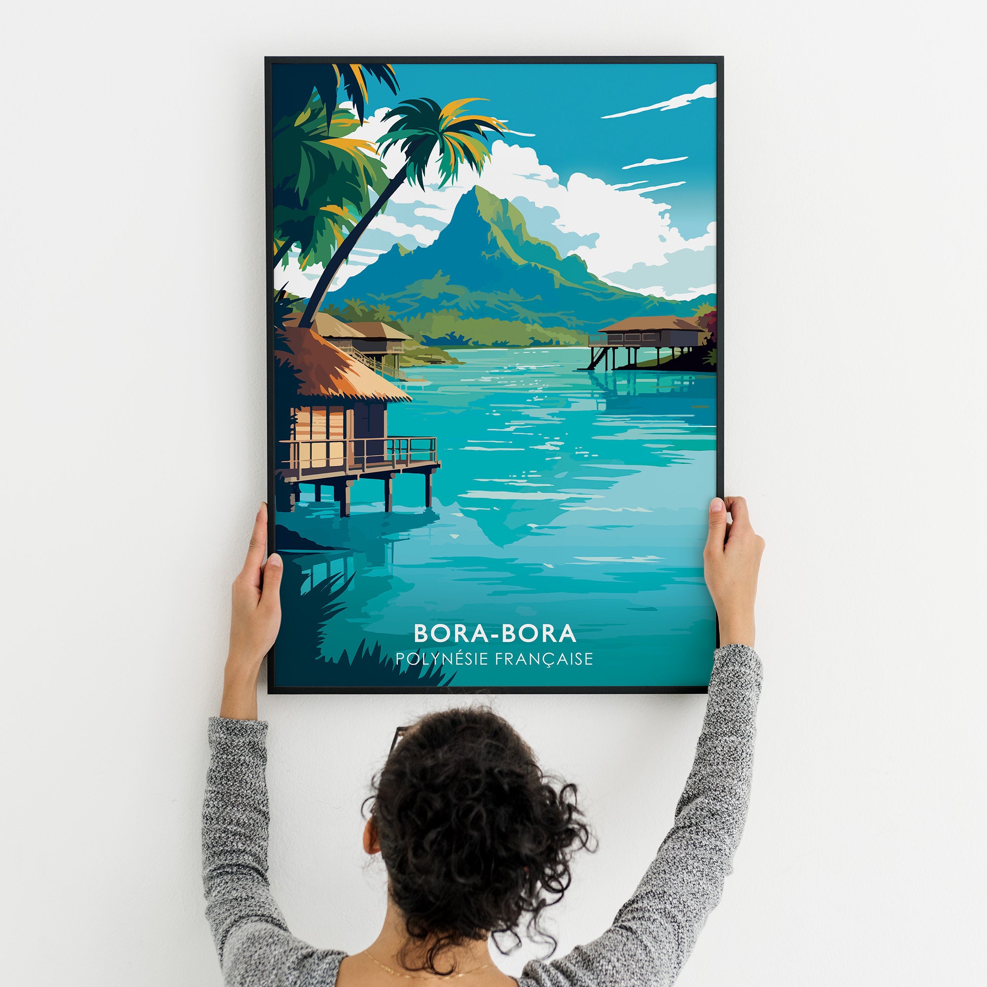 Bora-bora Poster French Polynesia Poster Bora-bora Travel Souvenir ...