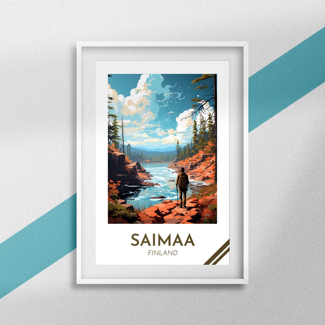 Saimaa Print Lake Poster Finland Poster Saimaa Landscape Travel ...