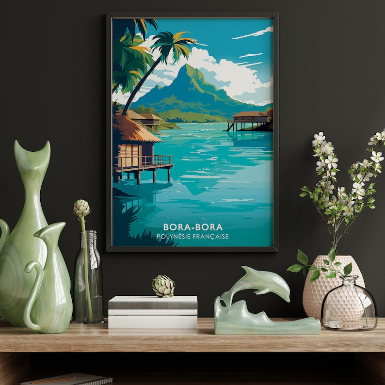 Bora-bora Poster French Polynesia Poster Bora-bora Travel Souvenir Decoration Paradise Island ...