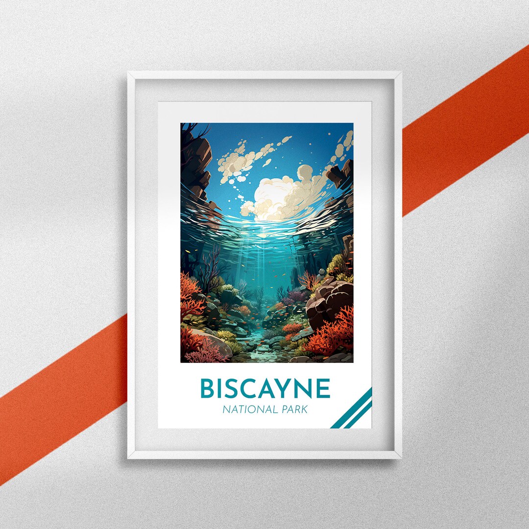 Biscayne National Park Travel Print Wall Art American National Park ...