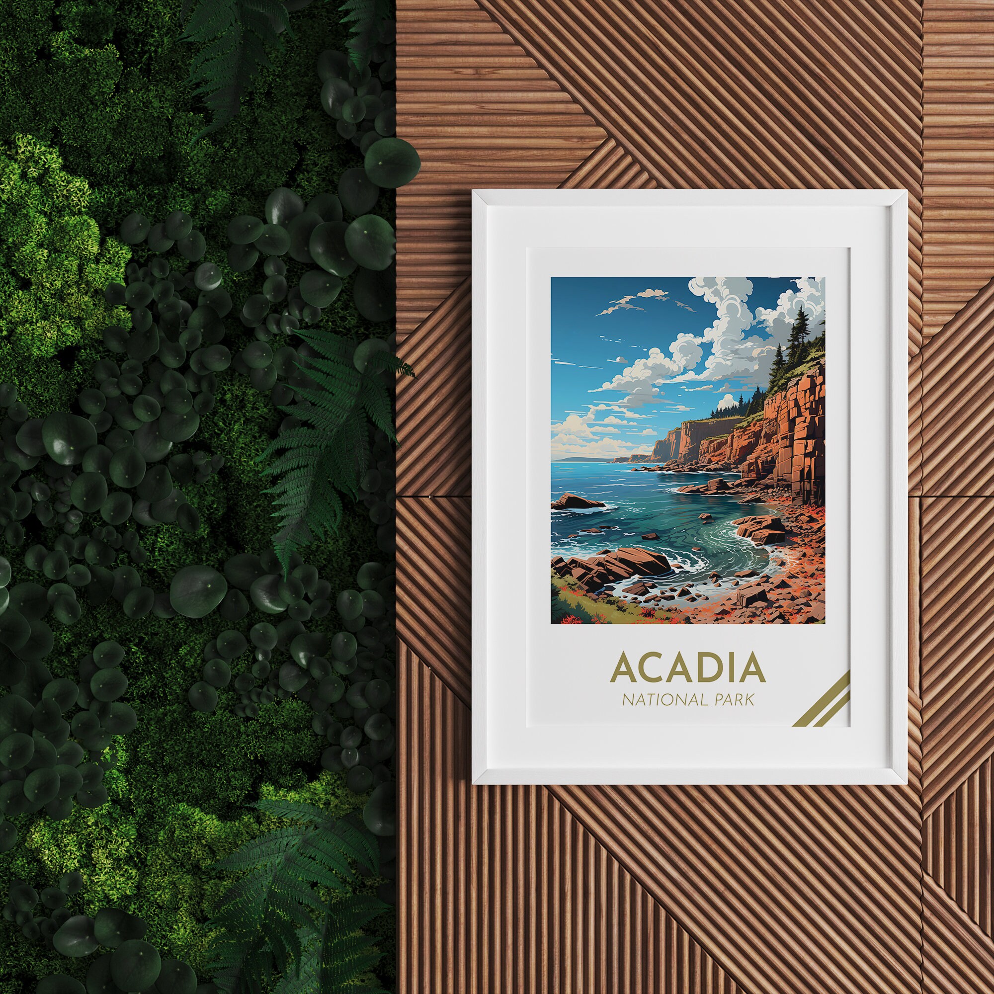 Acadia Poster Atlantic Coast Nature Reserve Poster Desert Mounts Island ...