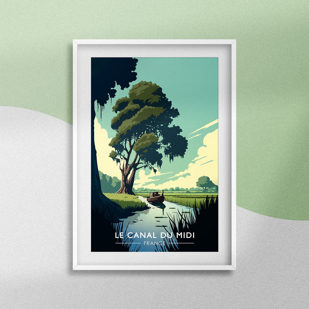 Canal Du Midi Poster, Toulouse Poster, Carcassonne Travel Souvenir ...