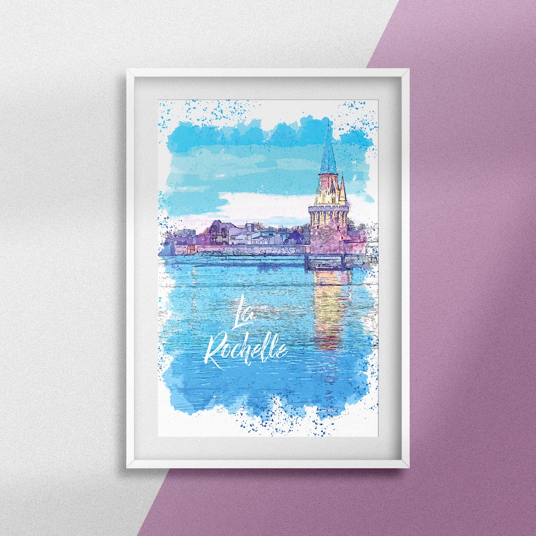 Poster La Rochelle France Print Charente-maritime Poster Lantern Tower ...