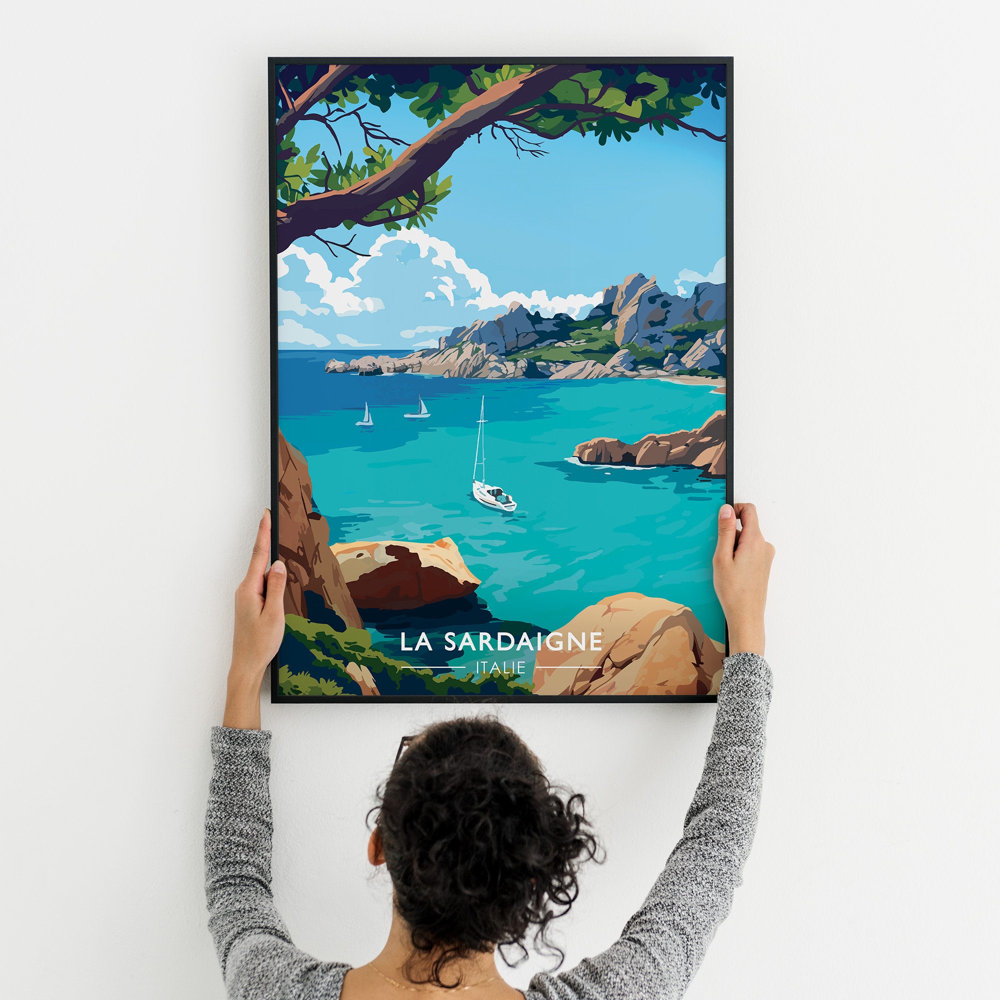 Sardinia Poster Italy Poster Souvenir Mediterranean Sea Sardinia ...