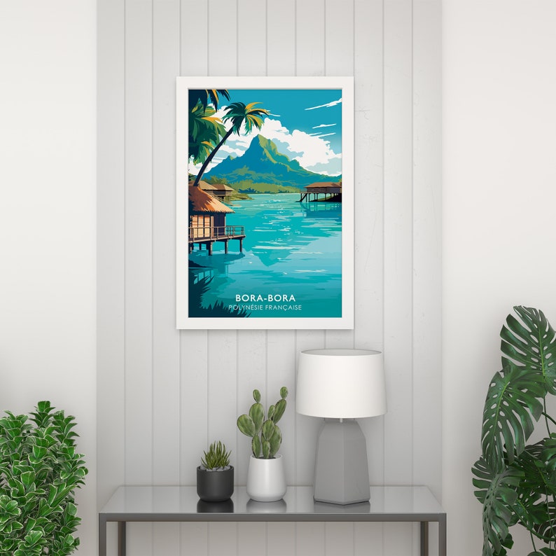Bora-bora Poster French Polynesia Poster Bora-bora Travel Souvenir ...