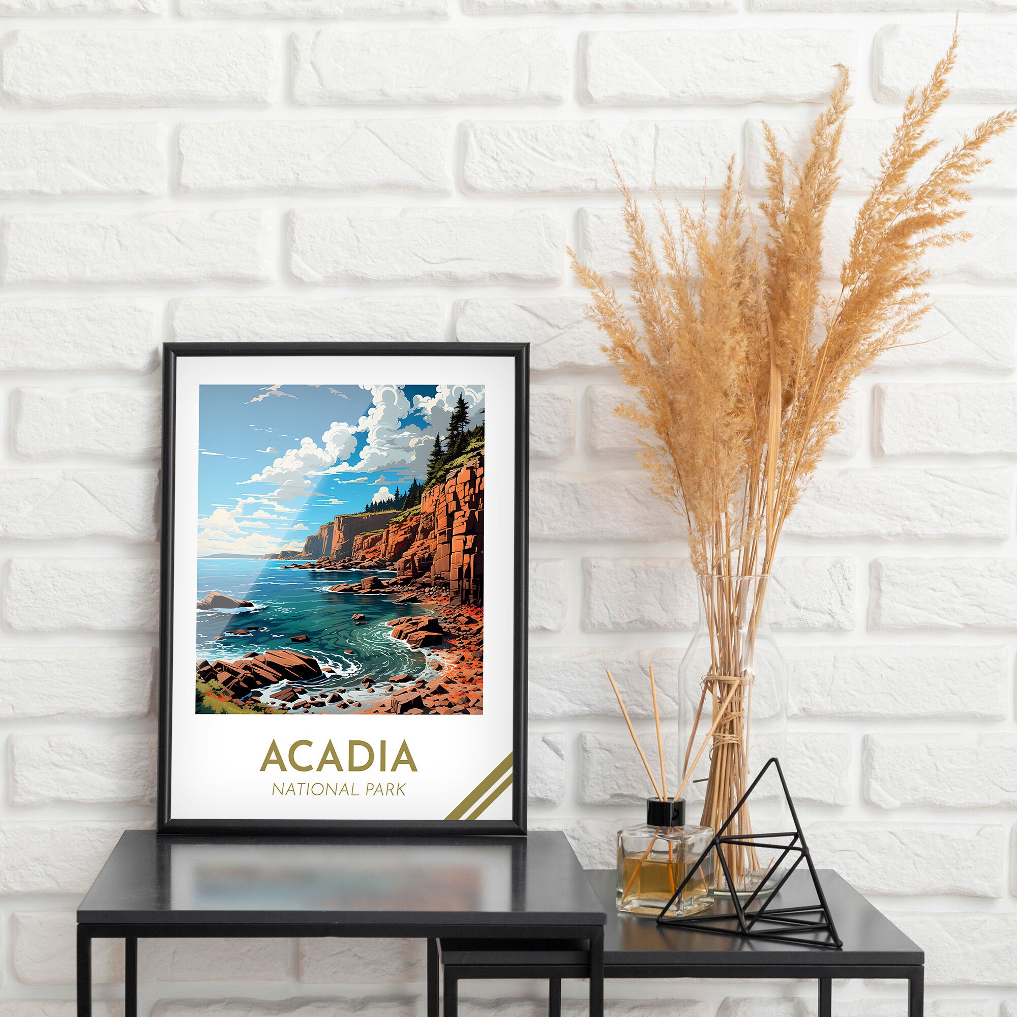 Acadia Poster Atlantic Coast Nature Reserve Poster Desert Mounts Island ...