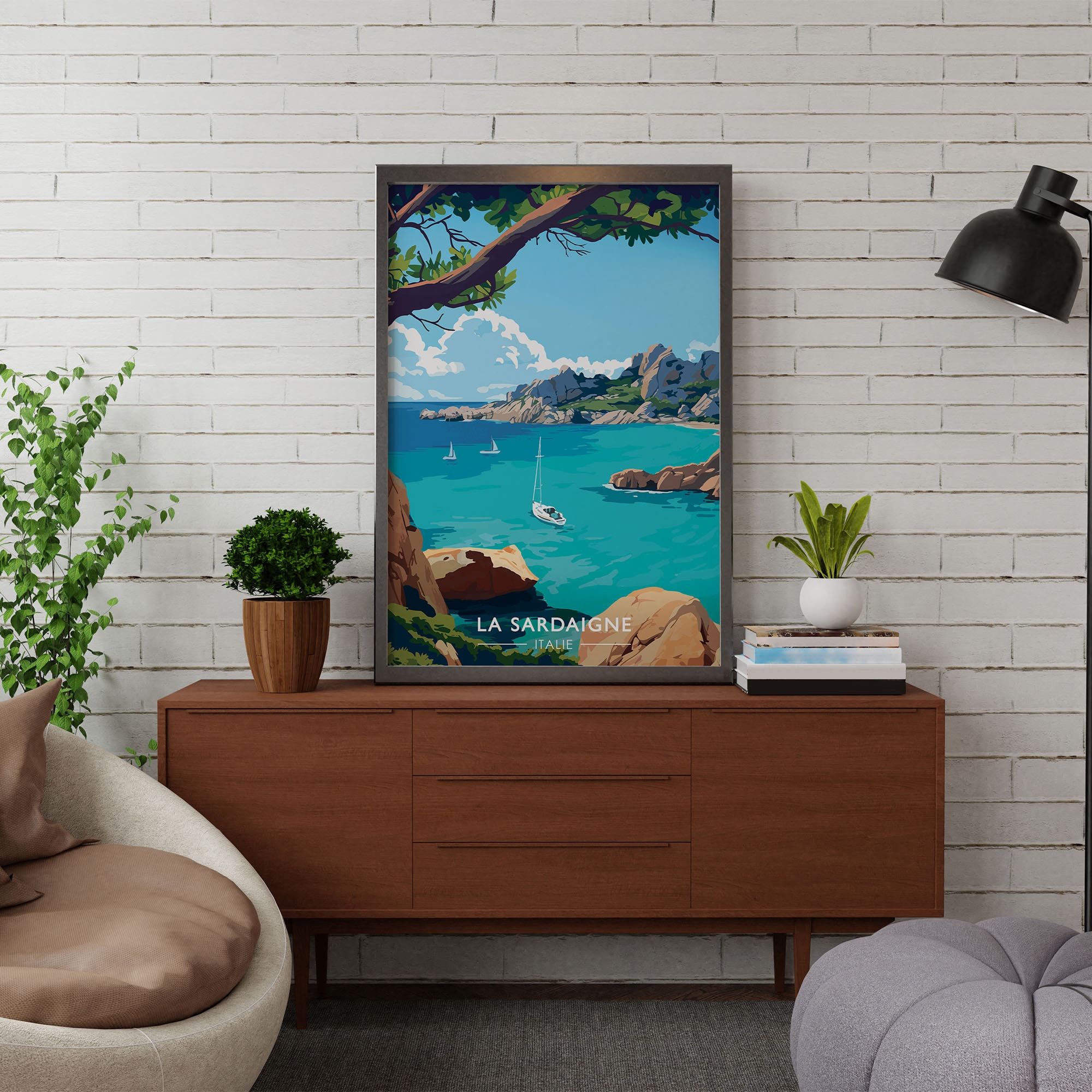 Sardinia Poster Italy Poster Souvenir Mediterranean Sea Sardinia ...