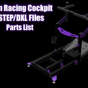 Sim Racing Cockpit Plans STEP/DXF Files With Parts List Fanatec ...