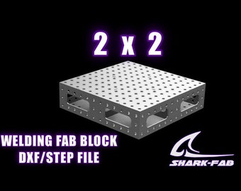 Welding Fabrication Table Block 2'x4' DXF FILE - Etsy