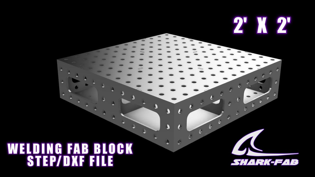 Welding Fabrication Block Table 2'x2' STEP/DXF FILE - Etsy