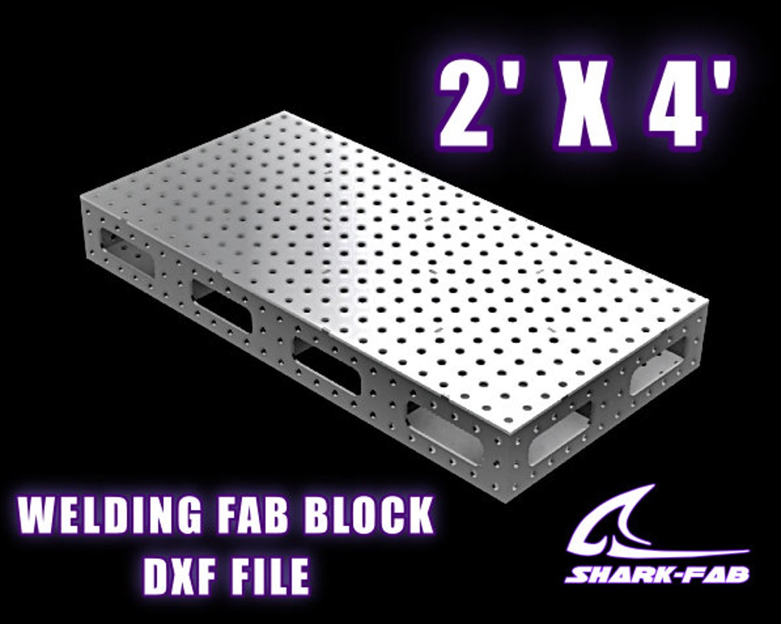 Welding Fabrication Table Block 2'x4' DXF FILE - Etsy