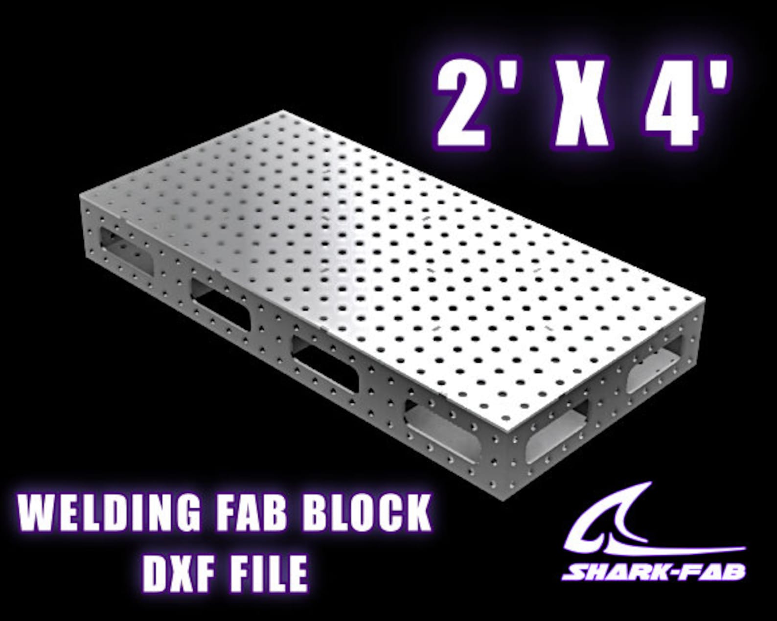 Welding Fabrication Table Block 2'x4' DXF FILE - Etsy
