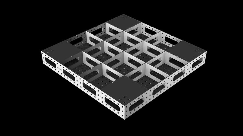 Welding Fabrication Block Table 4'X4' STEP/DXF FILE - Etsy