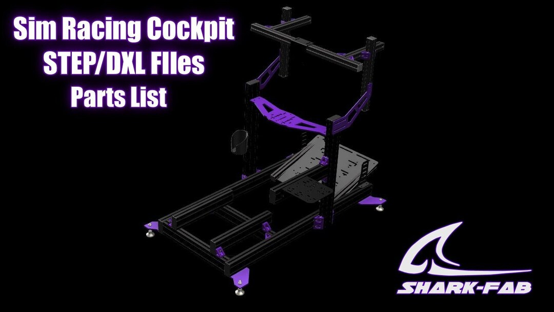 Sim Racing Cockpit Plans STEP/DXF Files With Parts List Fanatec ...
