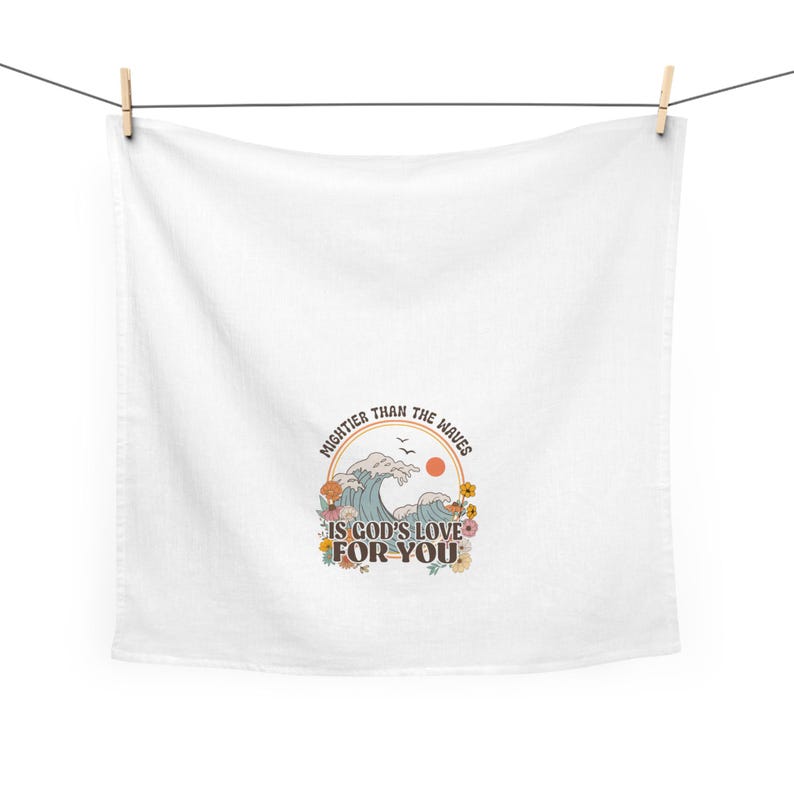 Mightier Than the Waves Christian Tea Towel Psalm Bible Verse Jesus ...