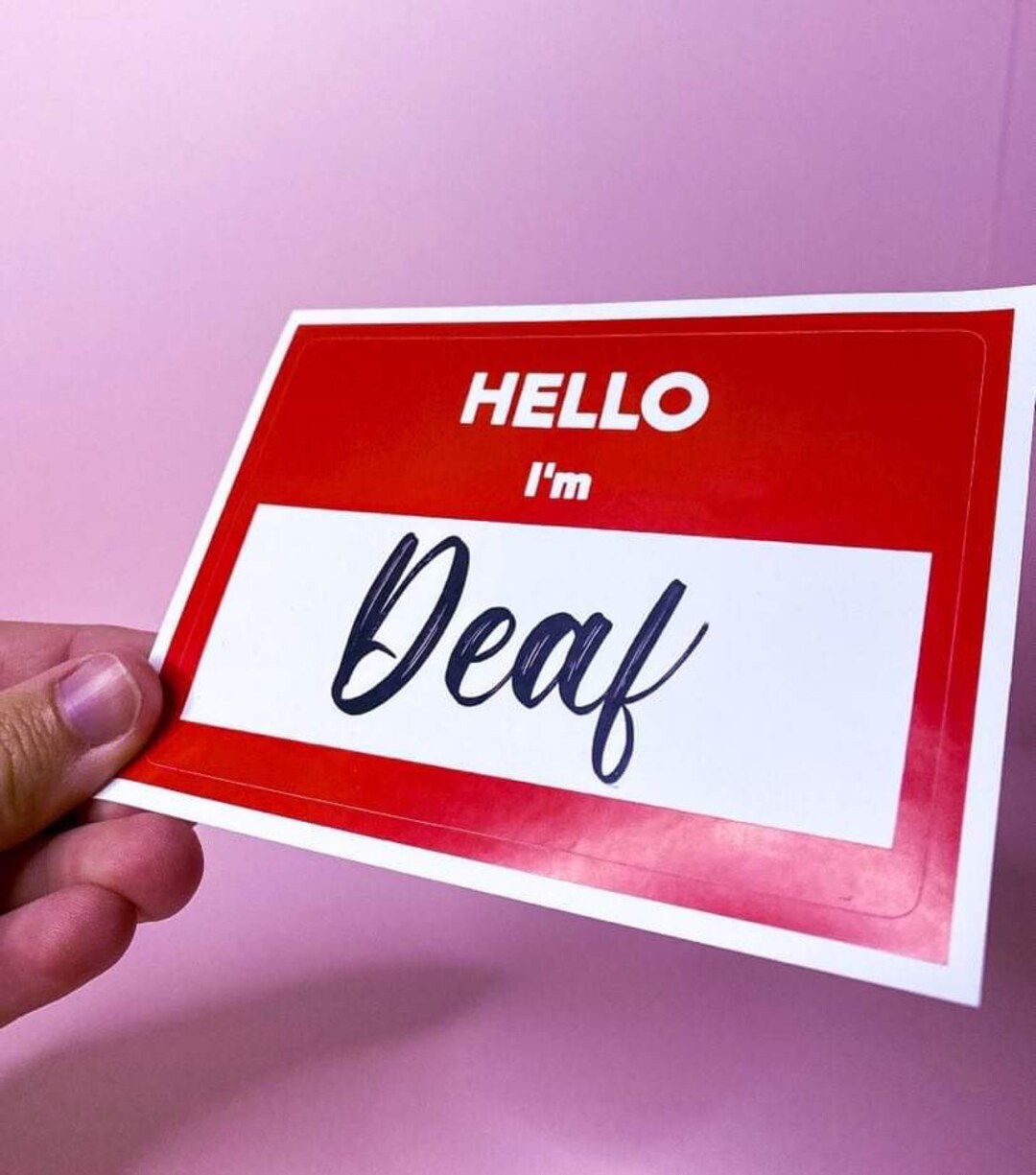 Hello I'm 'identity' Stickers / Deaf, Deafblind, Hard of Hearing, Deaf ...