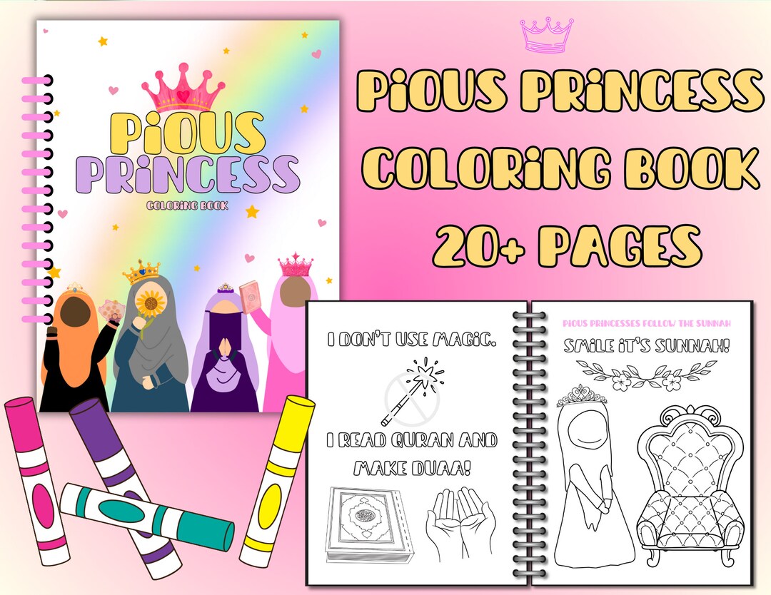 Pious Princess Coloring Book - Etsy
