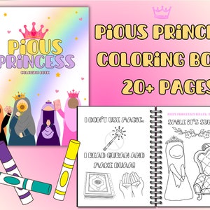 Pious Princess Coloring Book - Etsy
