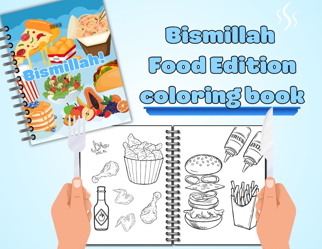 Bismillah Food Edition Coloring Book - Etsy
