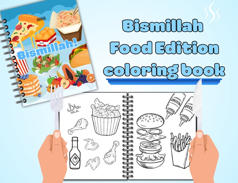 Bismillah Food Edition Coloring Book - Etsy