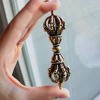 Vajra Bajra Stone Setting on Brass - Made in Nepal - Etsy