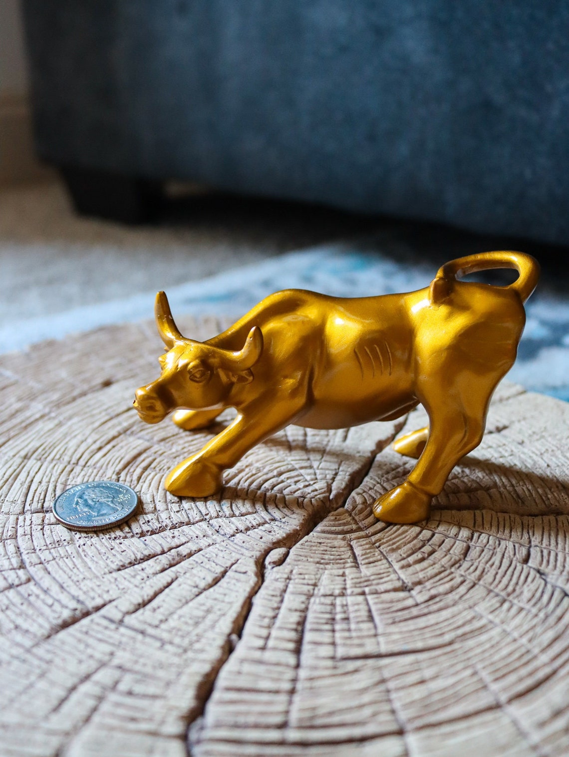 Wall Street Bull Figurine, Charging Bull, Desk Decor, Christmas Gift ...