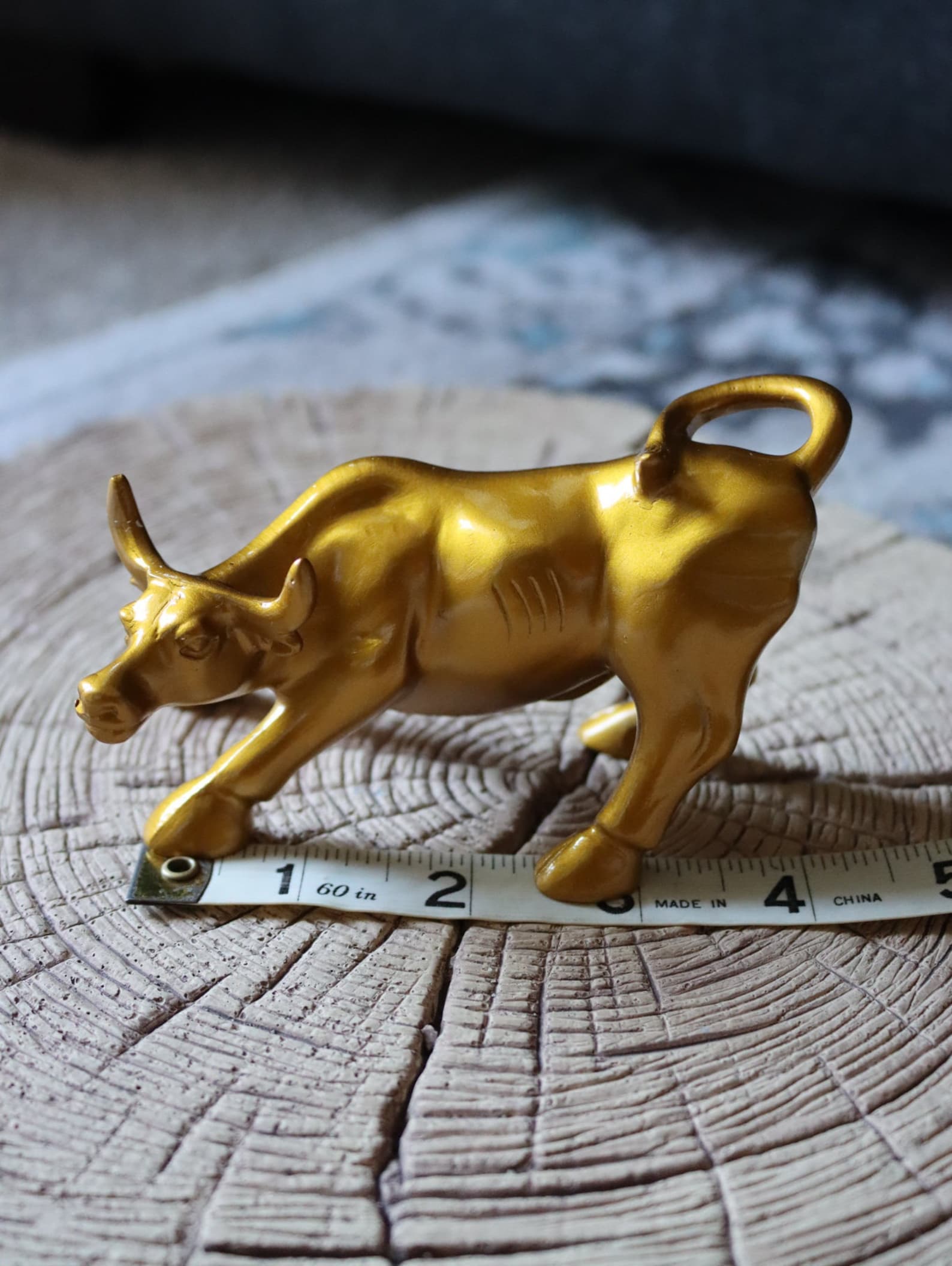 Wall Street Bull Figurine, Charging Bull, Desk Decor, Christmas Gift ...