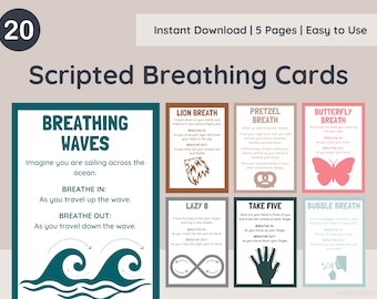 Colourful Breathing Activity Cards for Kids / Scripted Breathing Cards ...