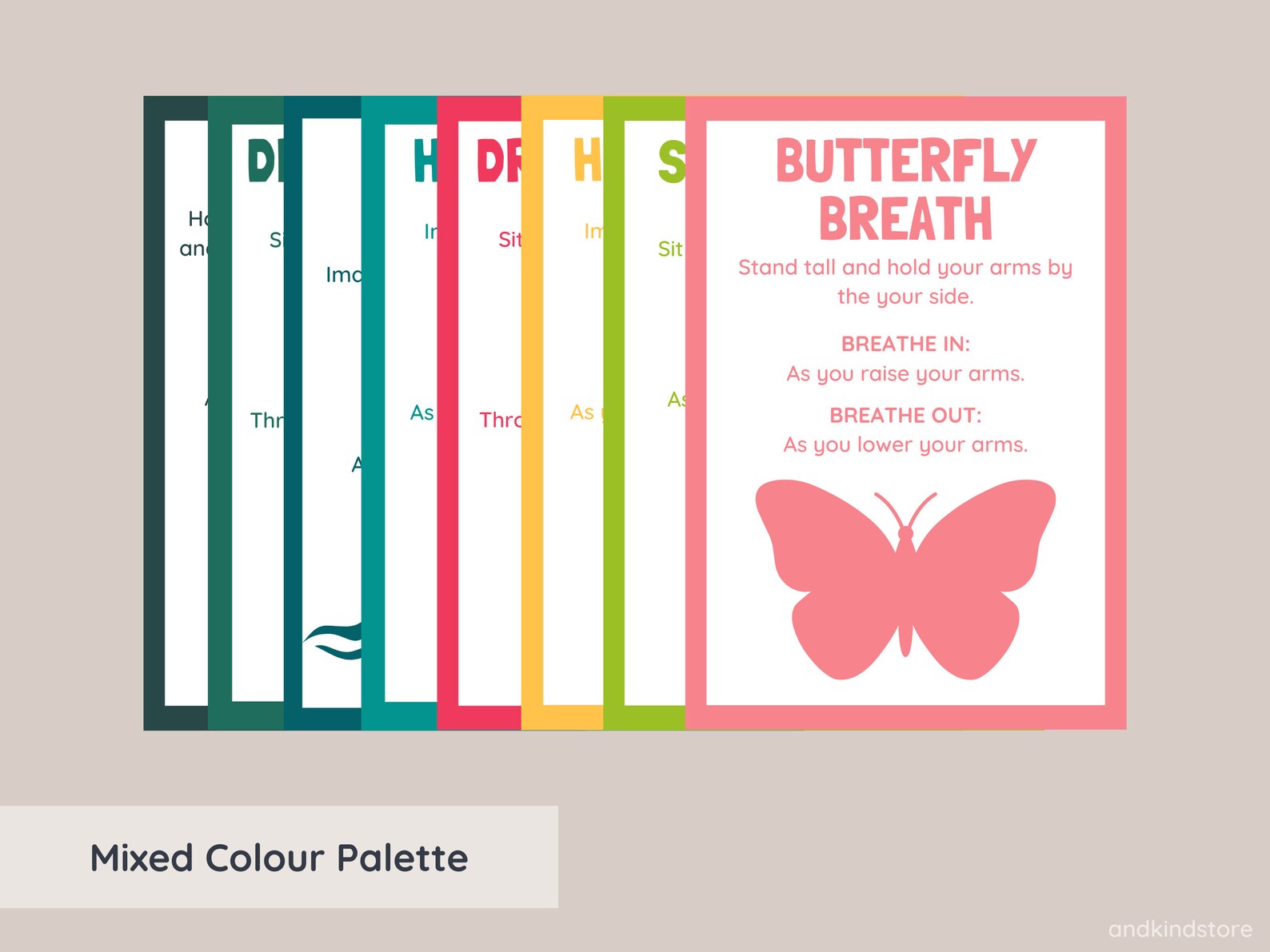 Mindful Breathing Activity Cards for Kids / Scripted Breathing Cards ...