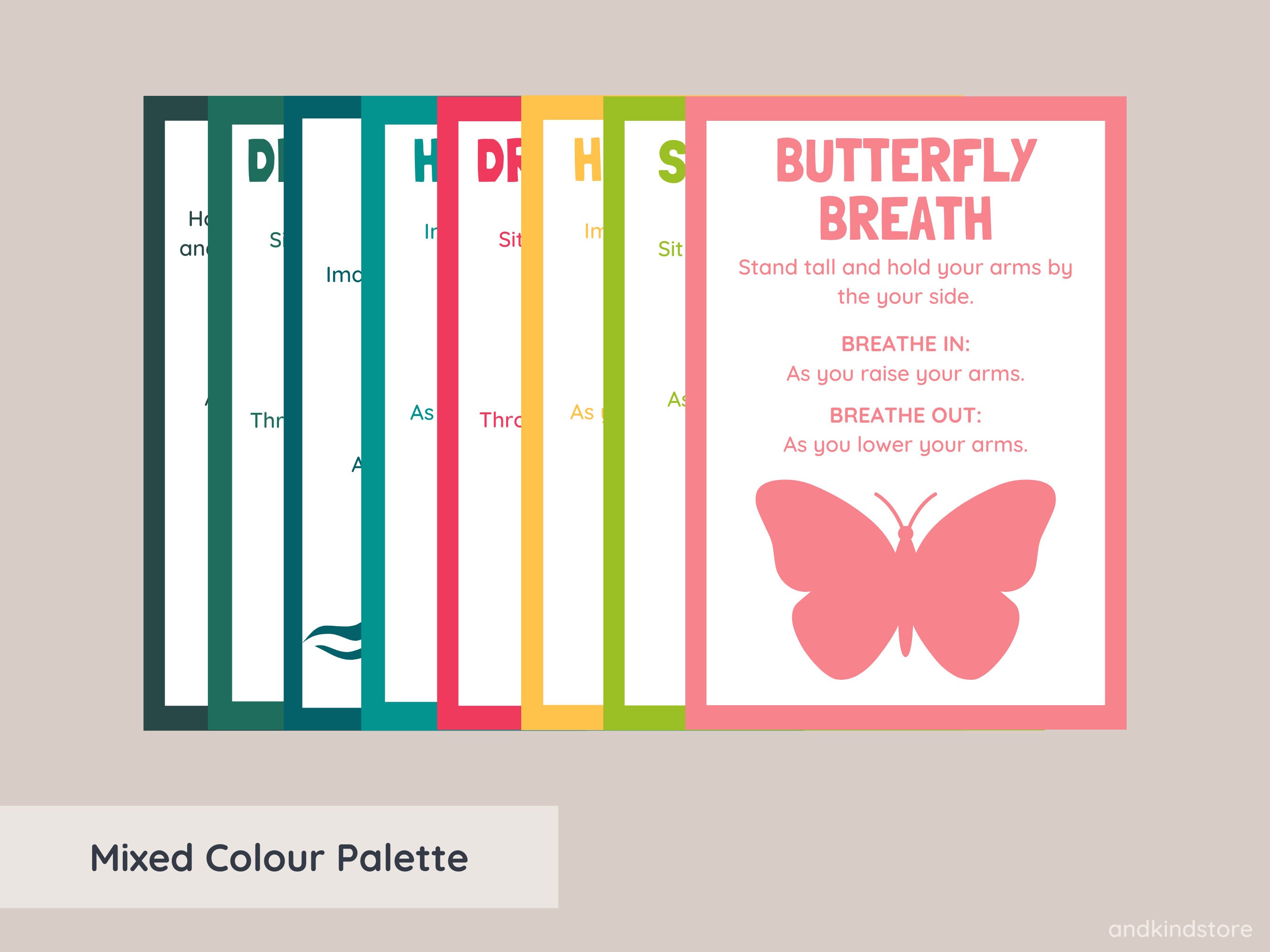 Mindful Breathing Activity Cards for Kids / Scripted Breathing Cards ...