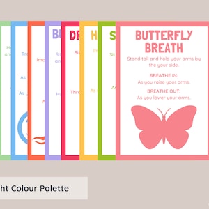 Colourful Breathing Activity Cards for Kids / Scripted Breathing Cards ...
