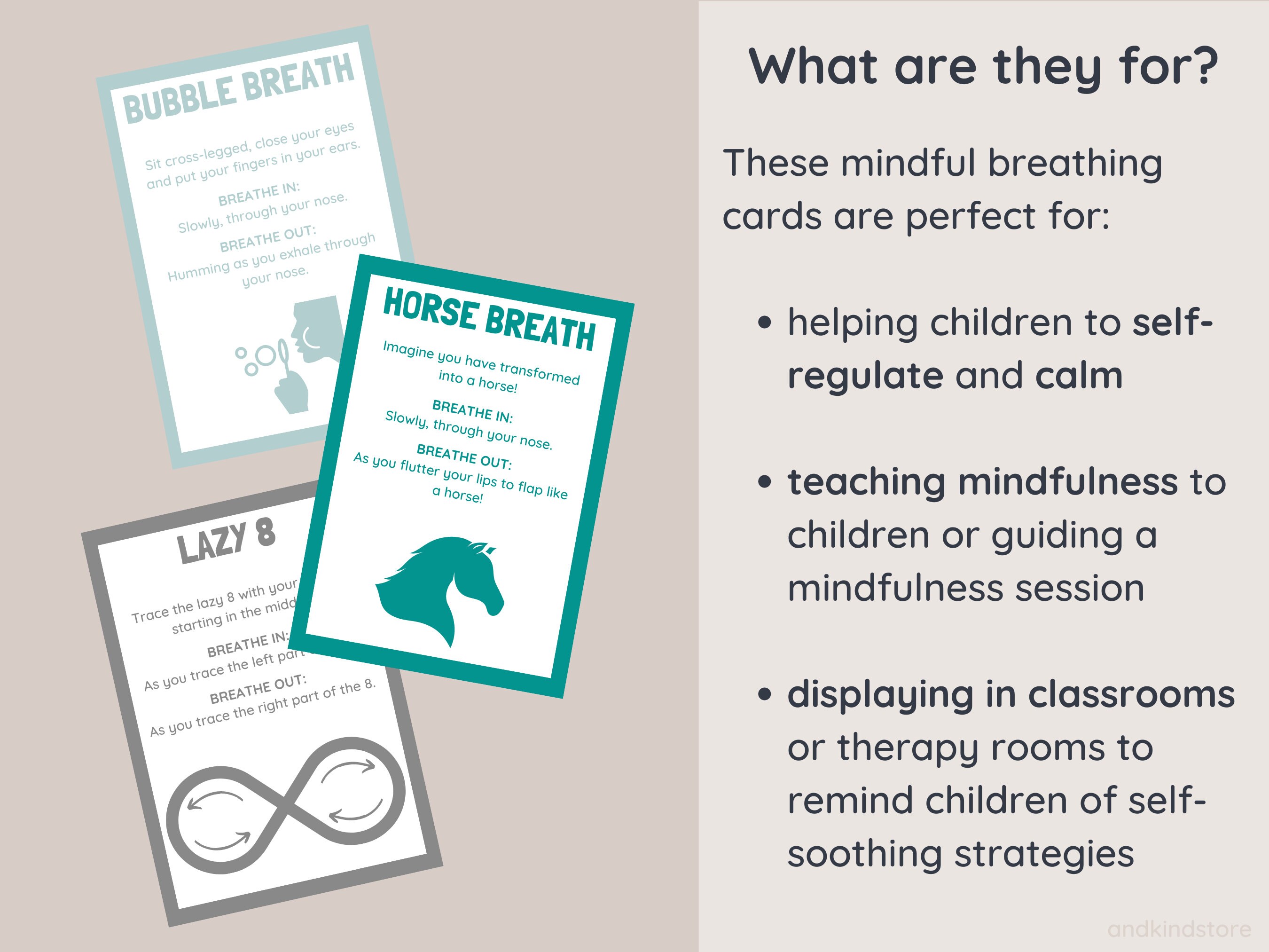 Mindful Breathing Activity Cards for Kids / Scripted Breathing Cards ...