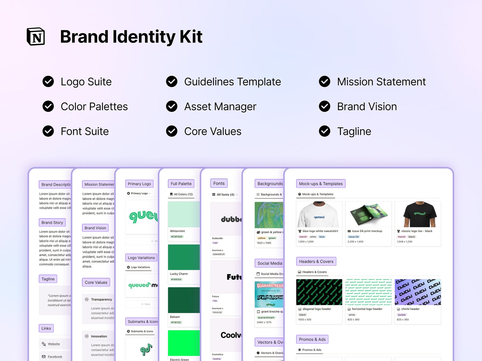 Brand Identity Kit (notion Template) - Etsy