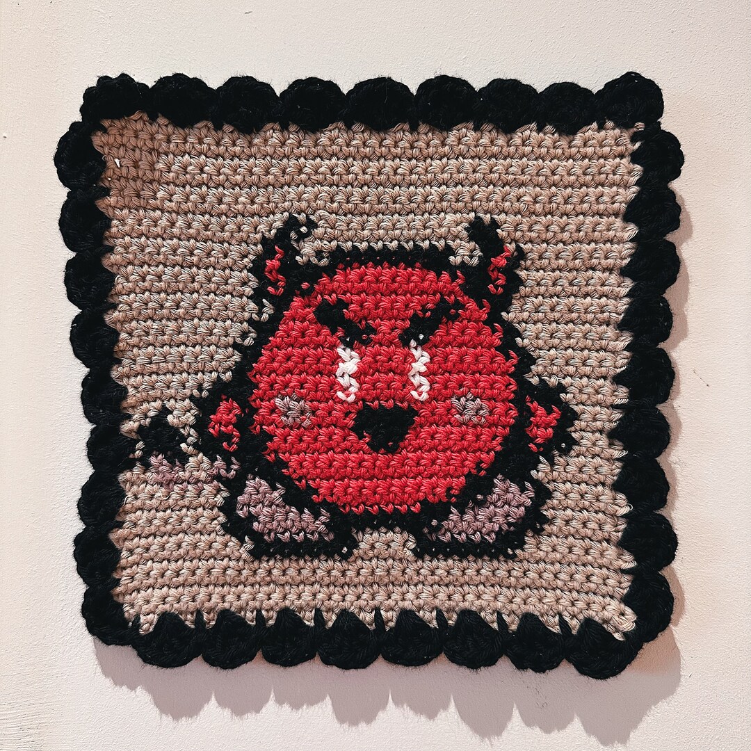 Devil Kirby Tapestry Crochet Wall Hanging Original - Etsy