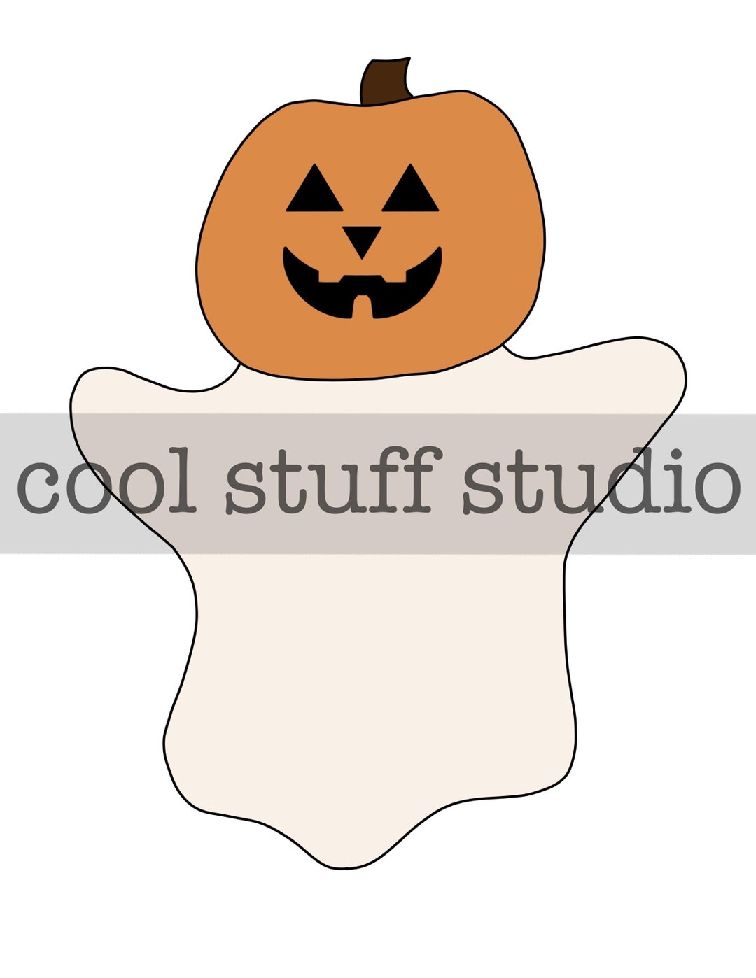 Ghost Pumpkin Halloween Coloring Page - Etsy