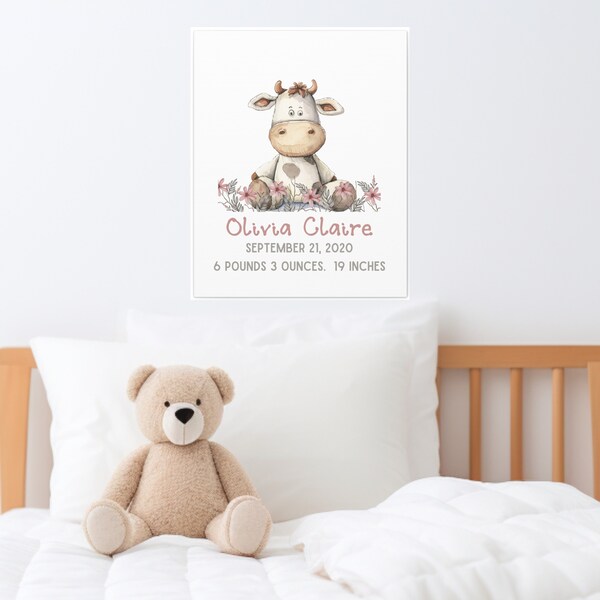 Baby Name Canvas - Etsy