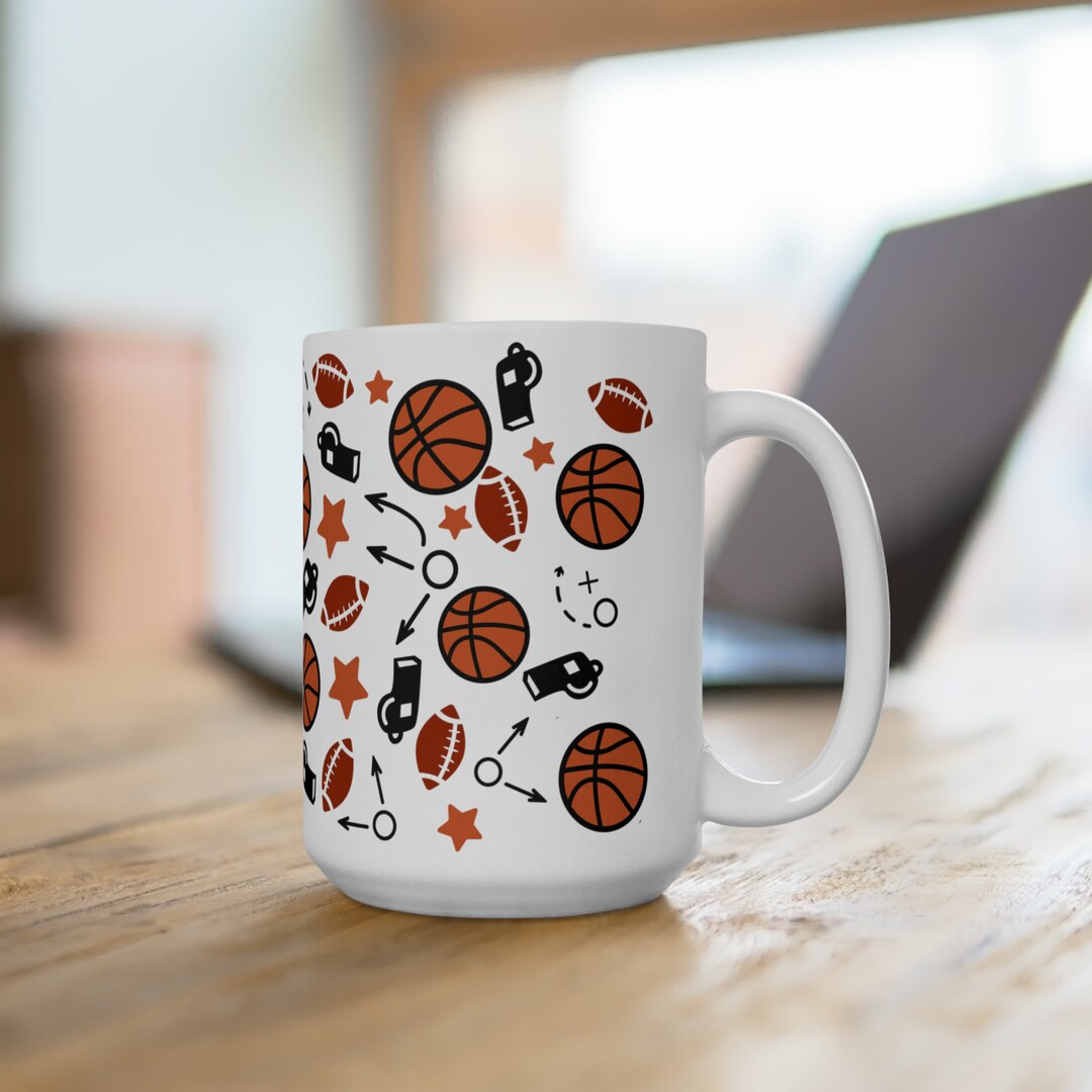 Basketball Coach Mug Sport Coach Mug With Basketball Football Gift Idea ...