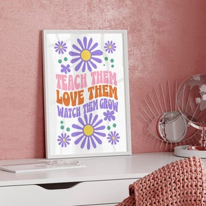 Retro Motivational Classroom Printable Positive Affirmation Wall Art ...